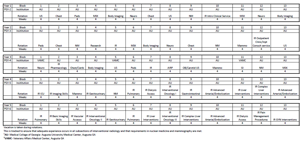 Integrated Interventional Radiology Residency Program